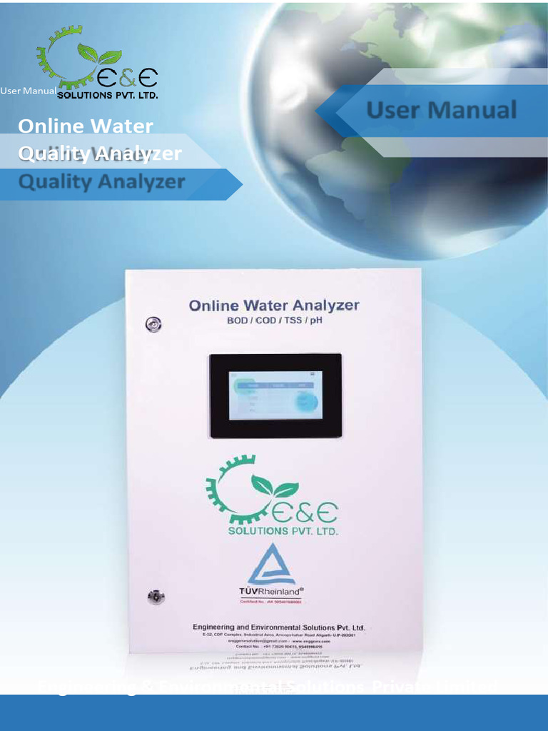 Online Water Quality Analyzer Manual | PDF | Ultraviolet–Visible ...