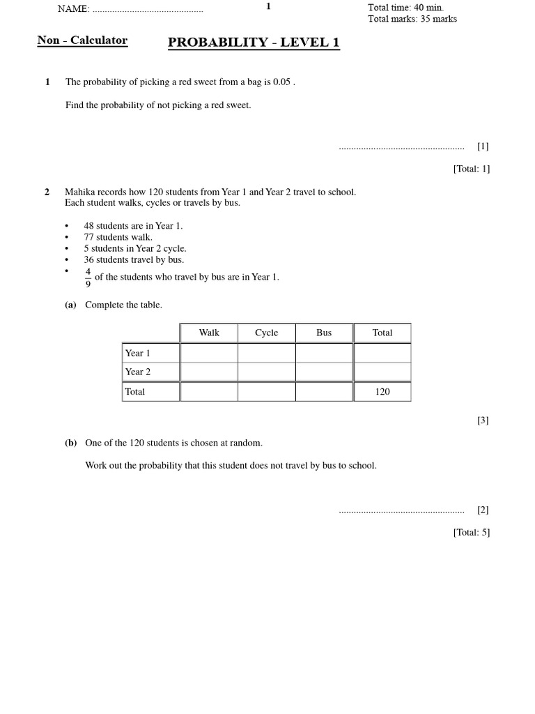 Probability Basics for Students | PDF