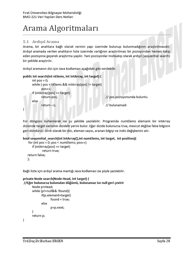 Bölüm5Arama Algoritmaları | PDF