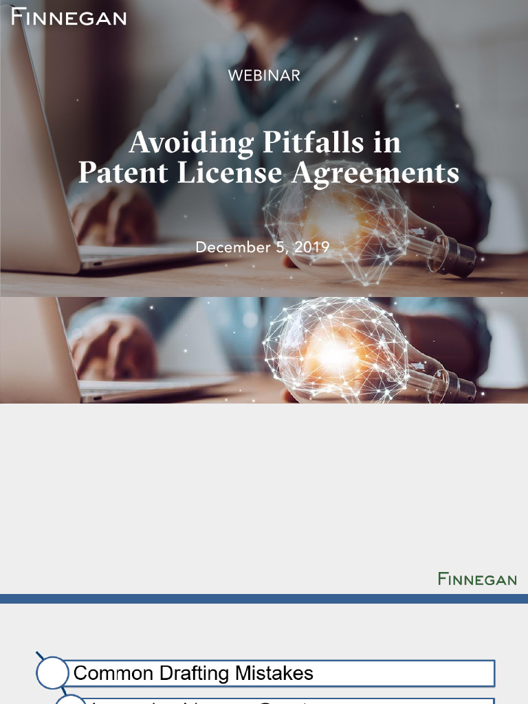Avoiding pitfalls in patent license agreements | PDF | Indemnity | Arbitration