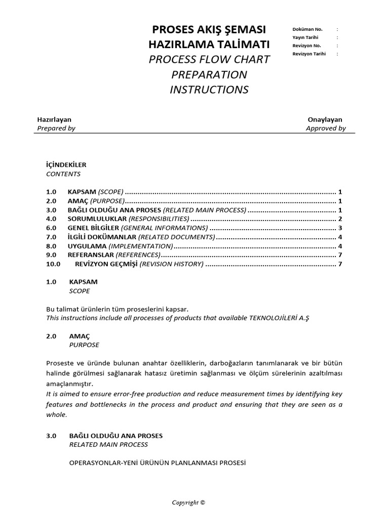 Proses Akiş Şemasi (Pah) Hazirlama Tali̇mati | PDF