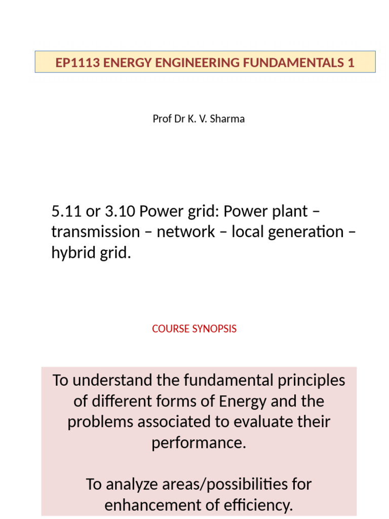 EED Chap 1 Introduction 5 Energy Delivery C3 W2 OKK | PDF | Electrical ...