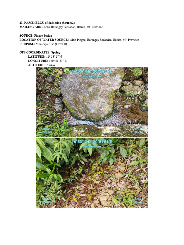 BLGU of Sadsadan (Source2) | PDF