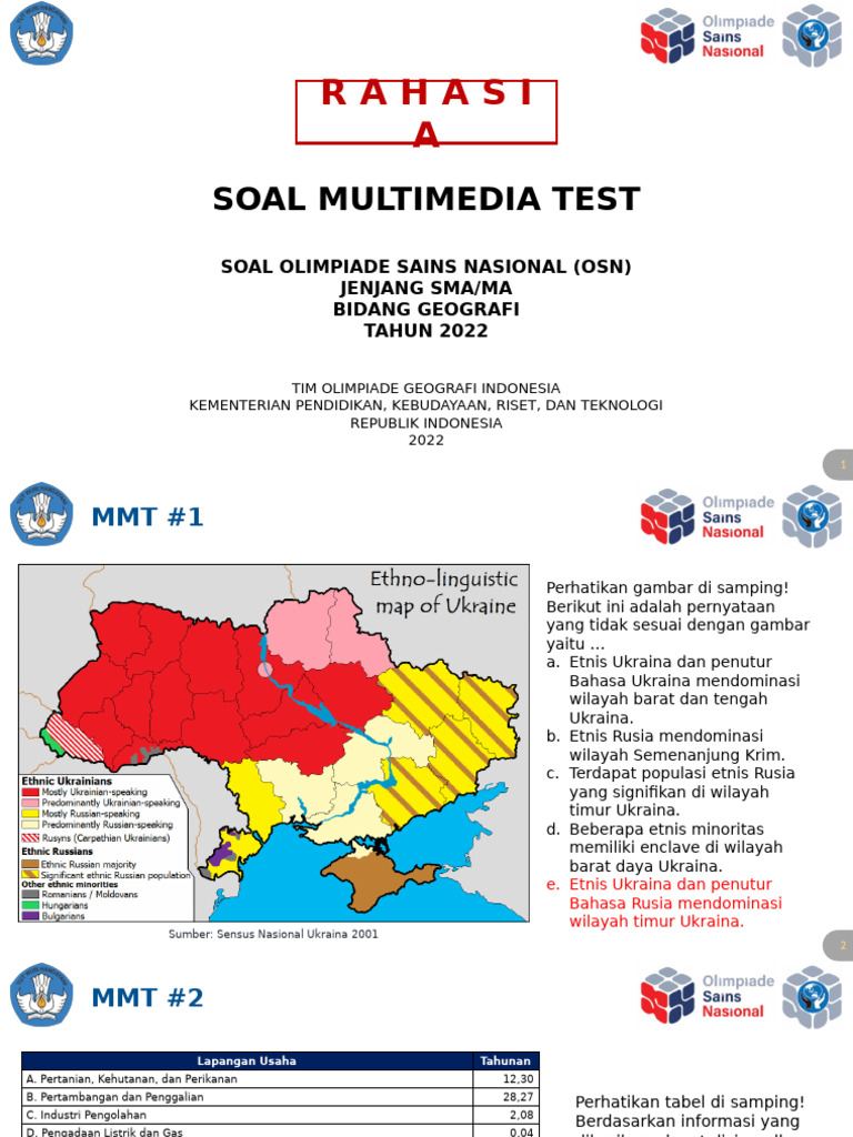 Soal Osn Geografi 2022 C | PDF