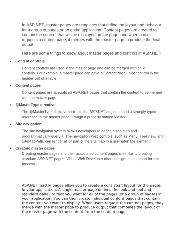 Unit 4 Clss 1 Master Page | PDF | Web Server | Internet & Web