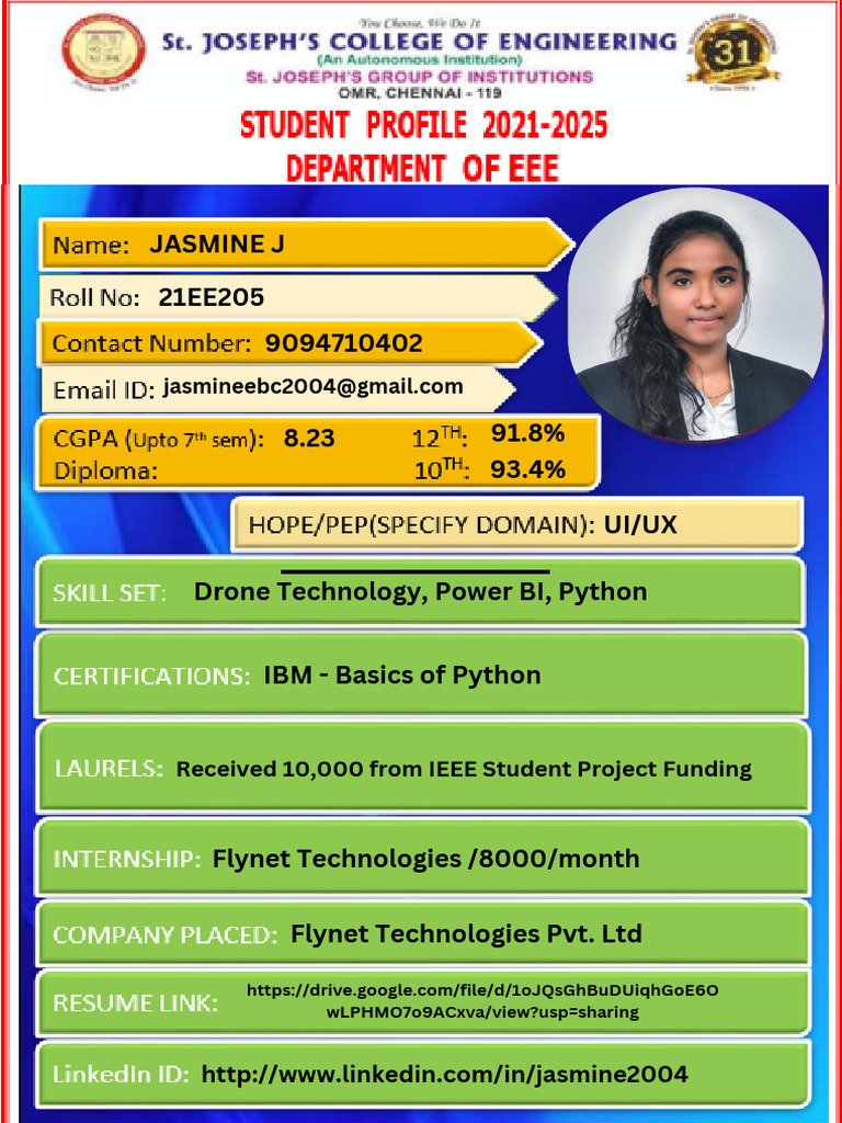 Aspiring Tech Professional Profile | PDF