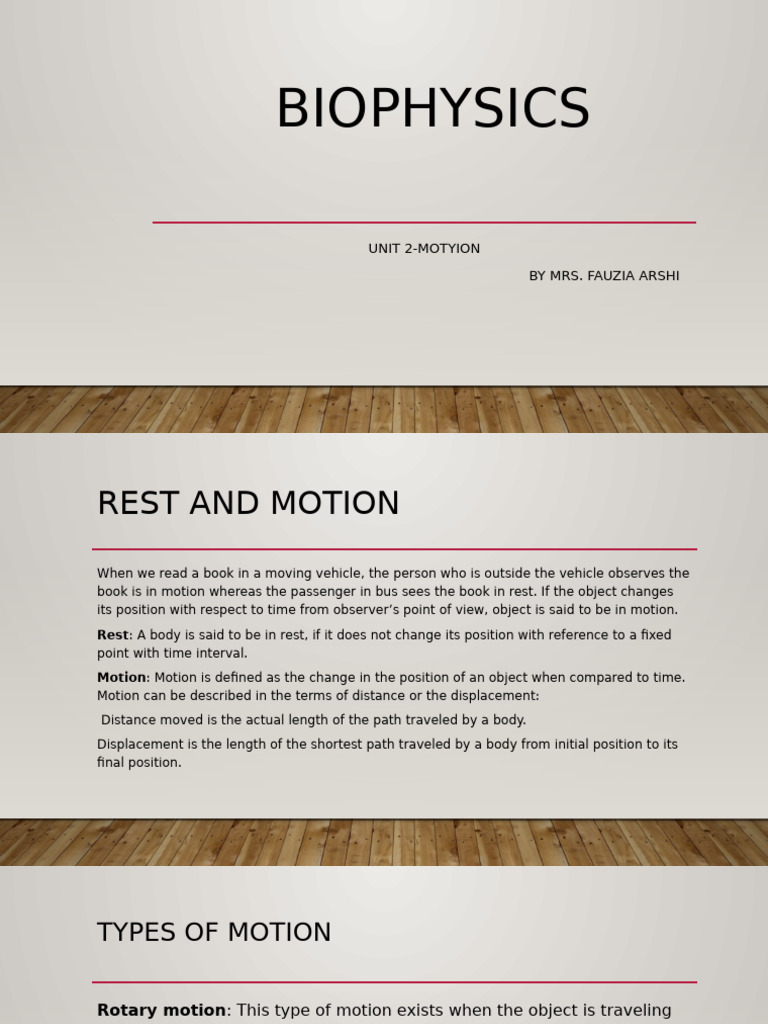 Unit 2 Biophysics (2) Part | PDF | Oscillation | Velocity