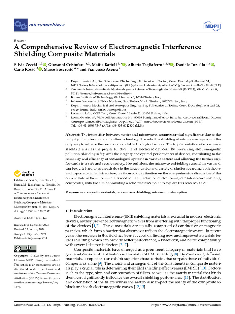 A Comprehensive Review of Electromagnetic Interference | PDF | Permittivity | Waves