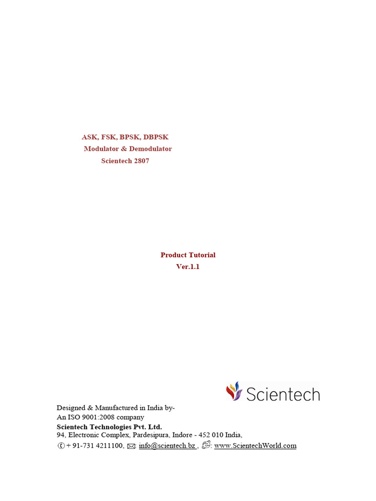 Scientech 2807 | PDF | Modulation | Phase (Waves)