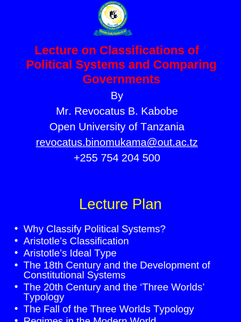 Classification of Political Systems | PDF | Democracy | Political ...