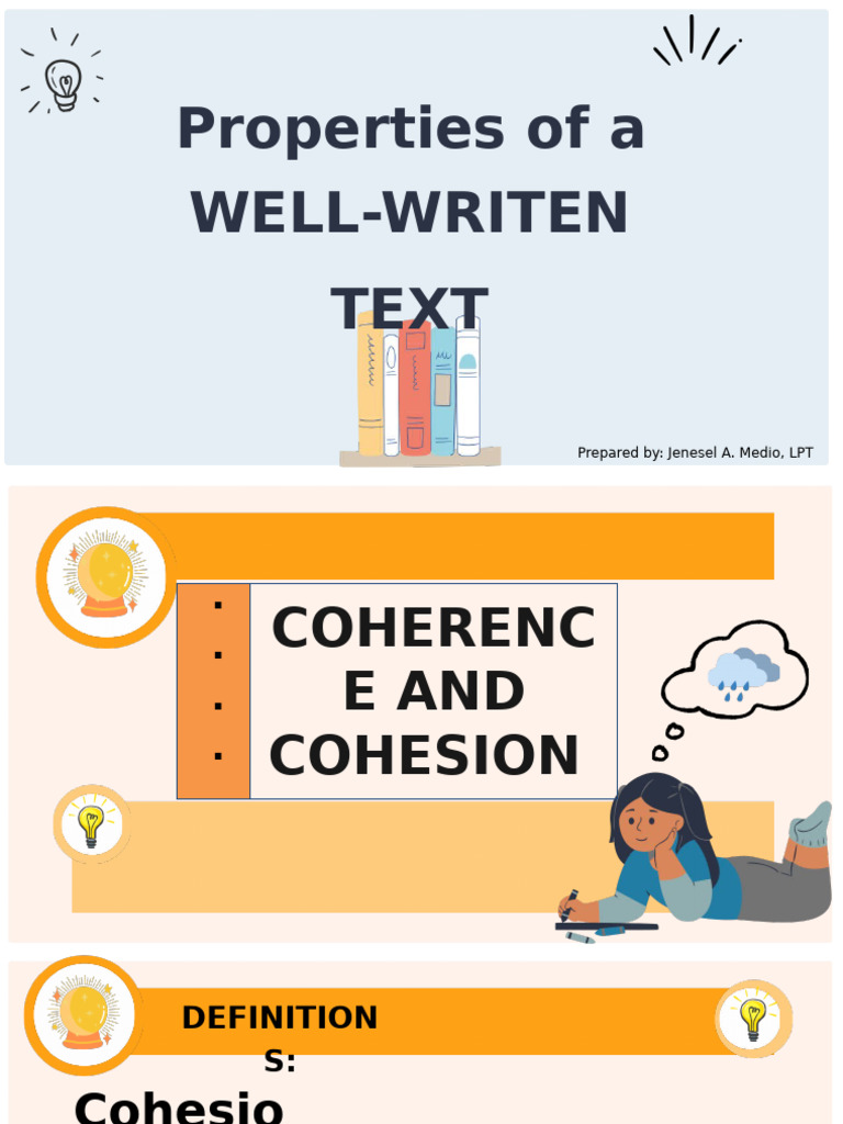 COHERENCE-AND-COHESION | PDF | Syntax | Language Mechanics