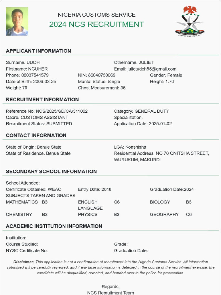 Udoh Juliet Ncs | PDF
