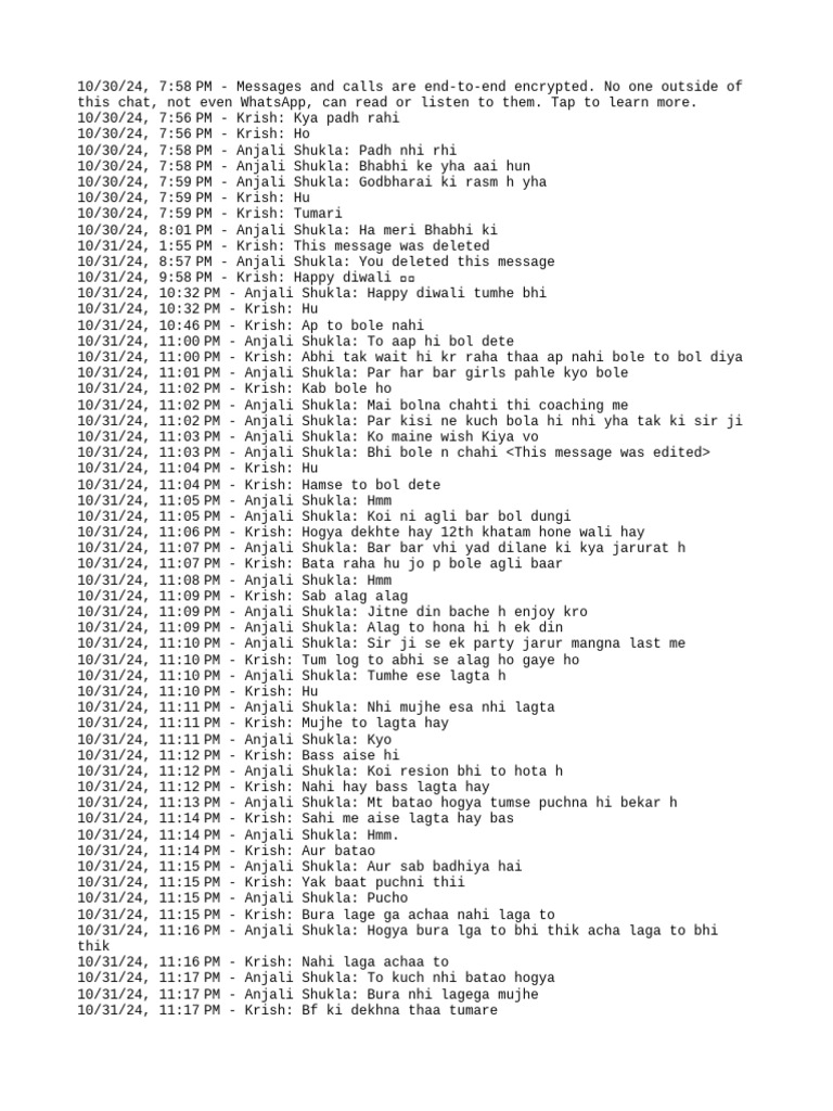 WhatsApp Chat With Krish | PDF