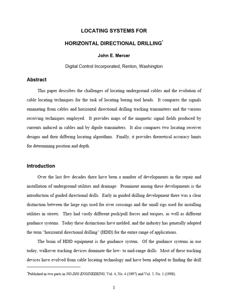Locating Systems For Horizontal Directional Drilling | PDF | Antenna ...