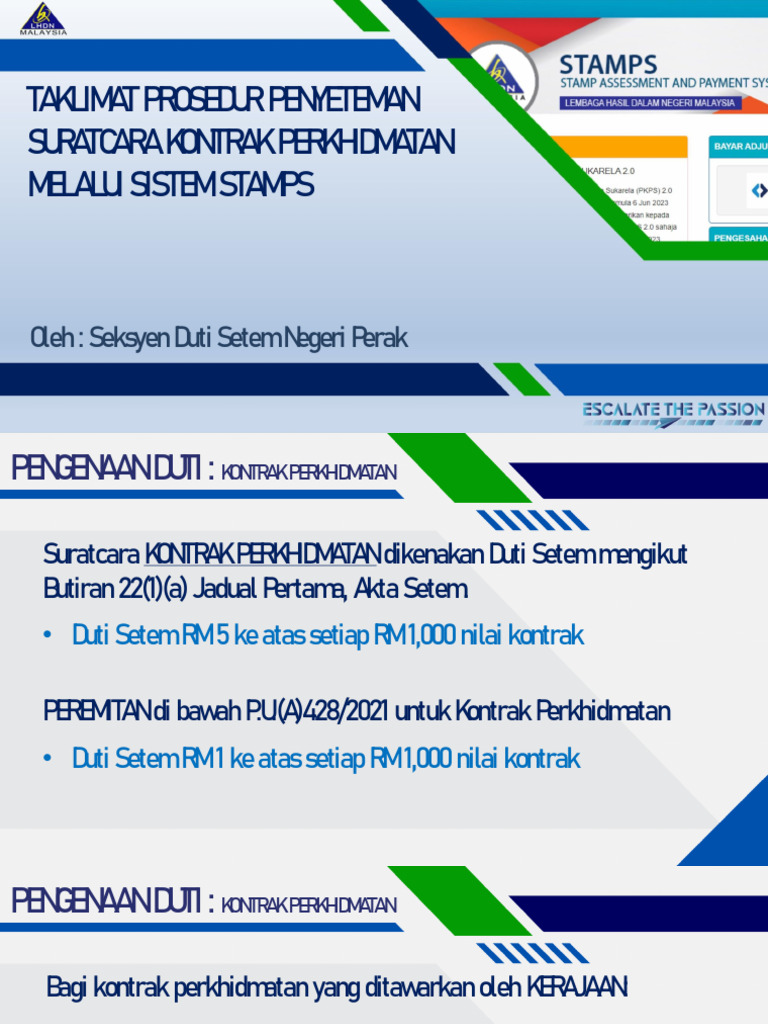 Slide Taklimat Prosedur Penyeteman Dokumen Kontrak Perkhidmatan Dalam ...