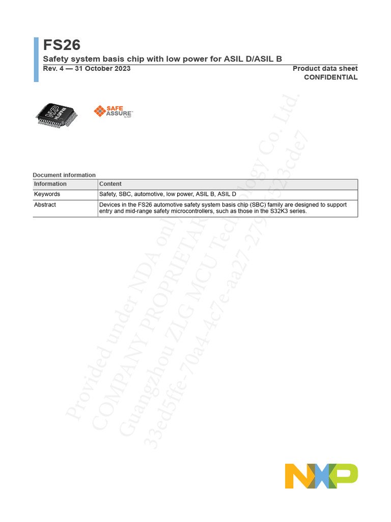 FS26 Datasheet 4.0 | PDF | Microcontroller | Electromagnetic Interference