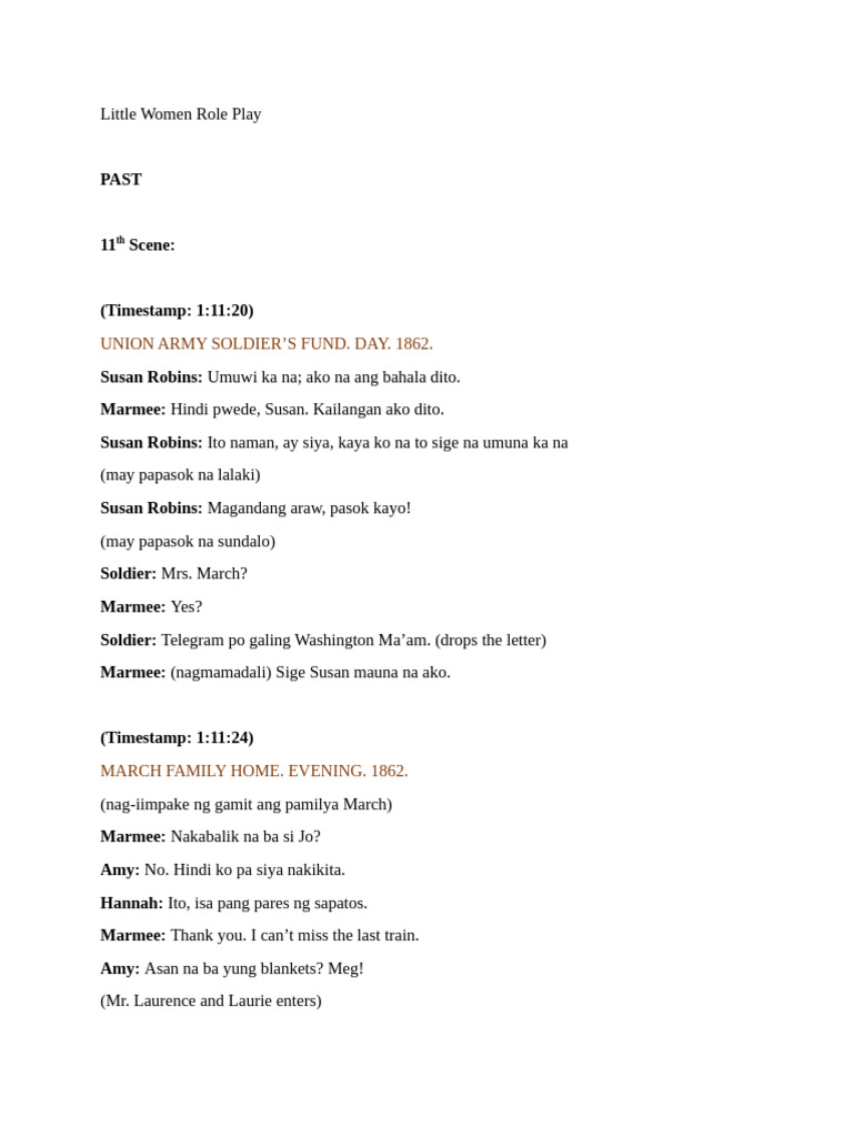 Little-Women-Role-Play | PDF