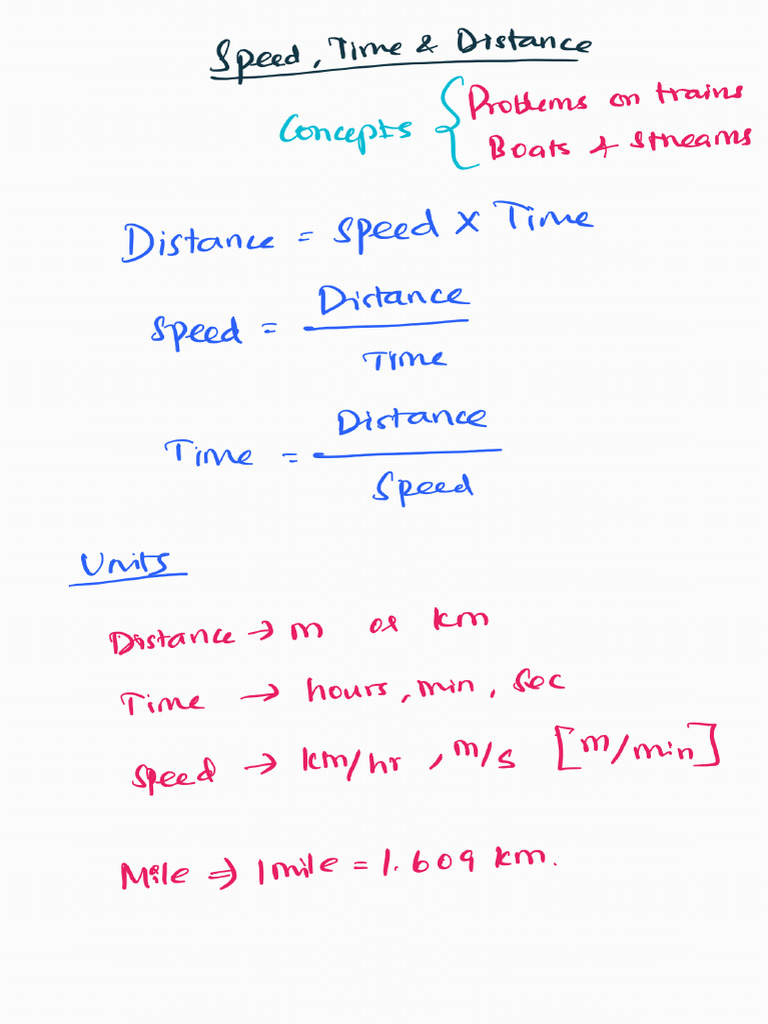 Speed Time Distance | PDF
