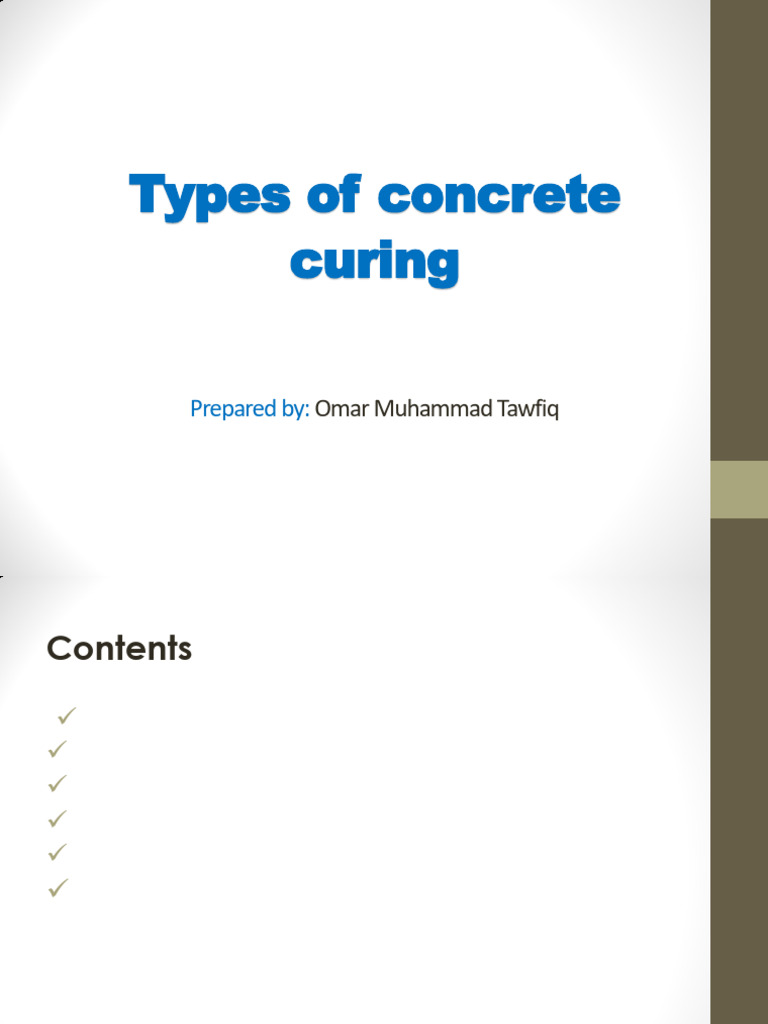 Concrete Curing Methods Explained | PDF | Concrete | Cement