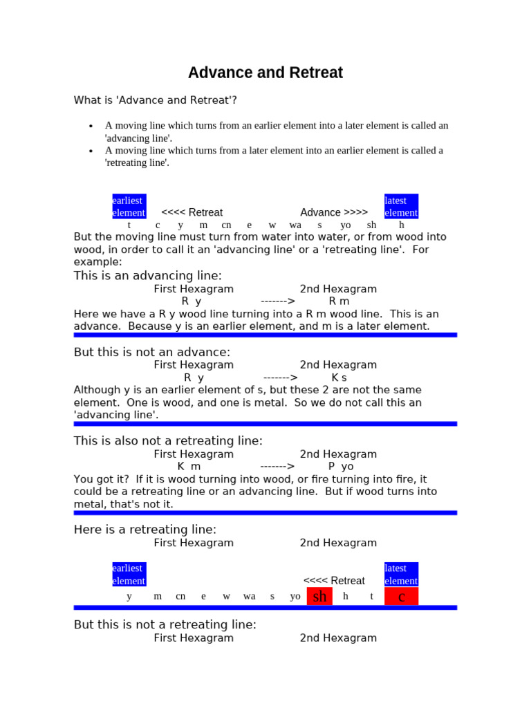 Advance and Retreat | PDF