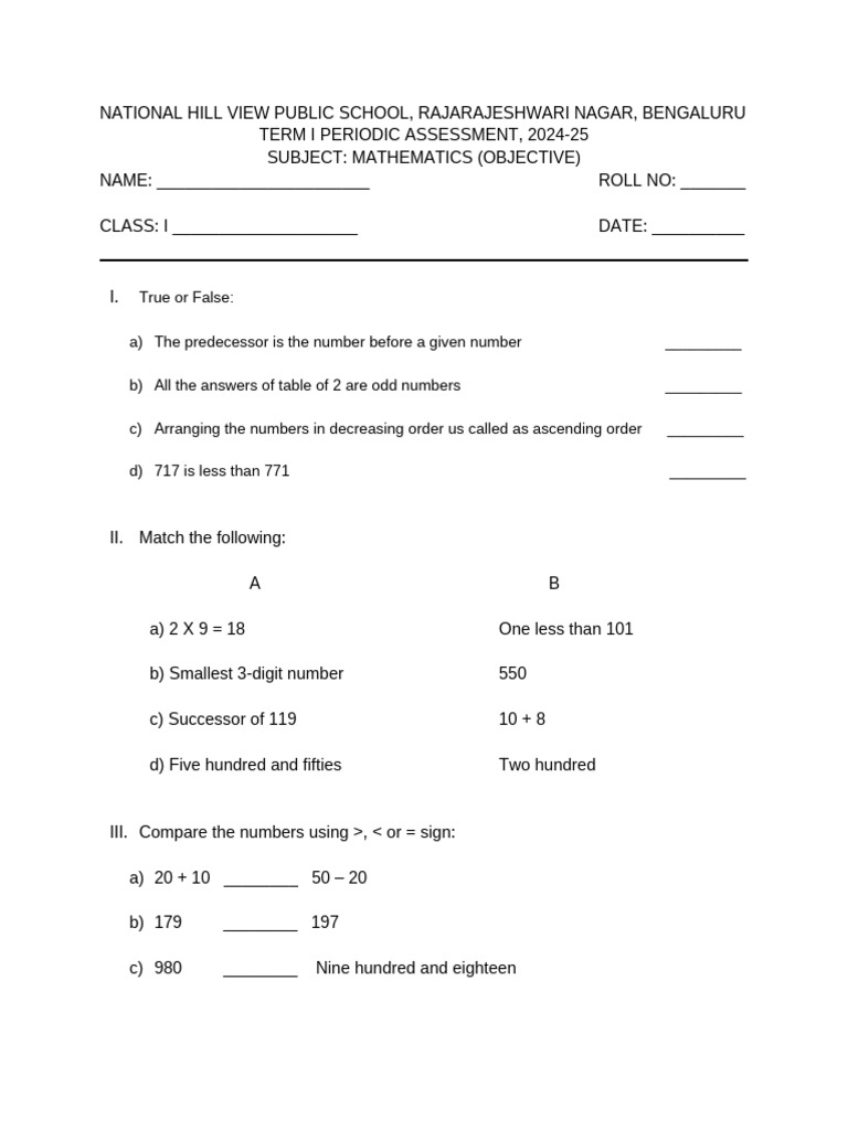 Mathematics PA 2 (OBJ) | PDF