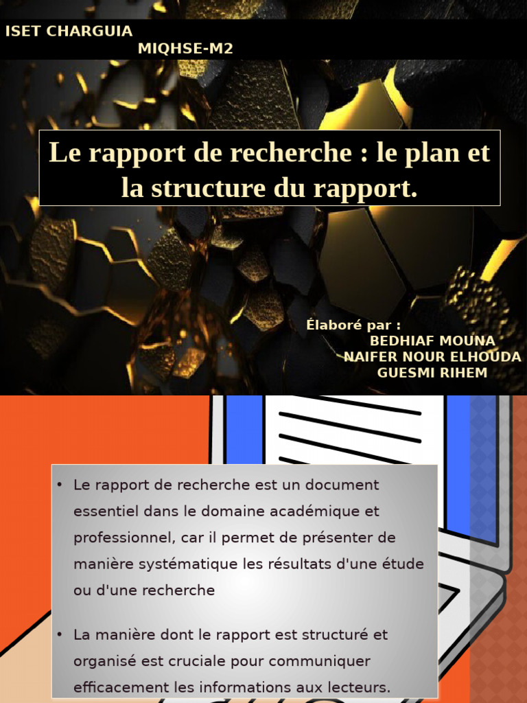 Structure d'un Rapport de Recherche | PDF