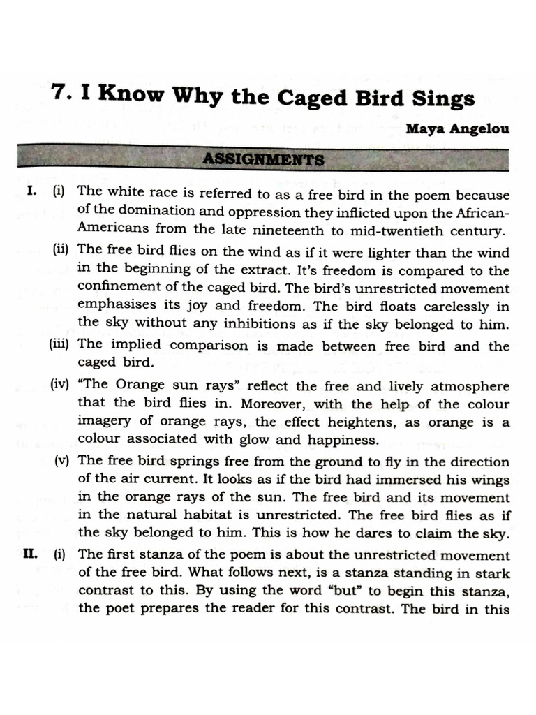 I know why the Caged Bird Sings | PDF