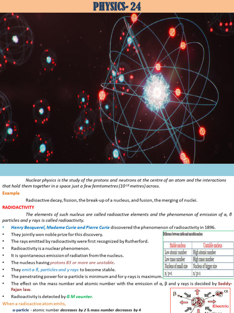 Physics 24 | PDF | Nuclear Physics | Radioactive Decay