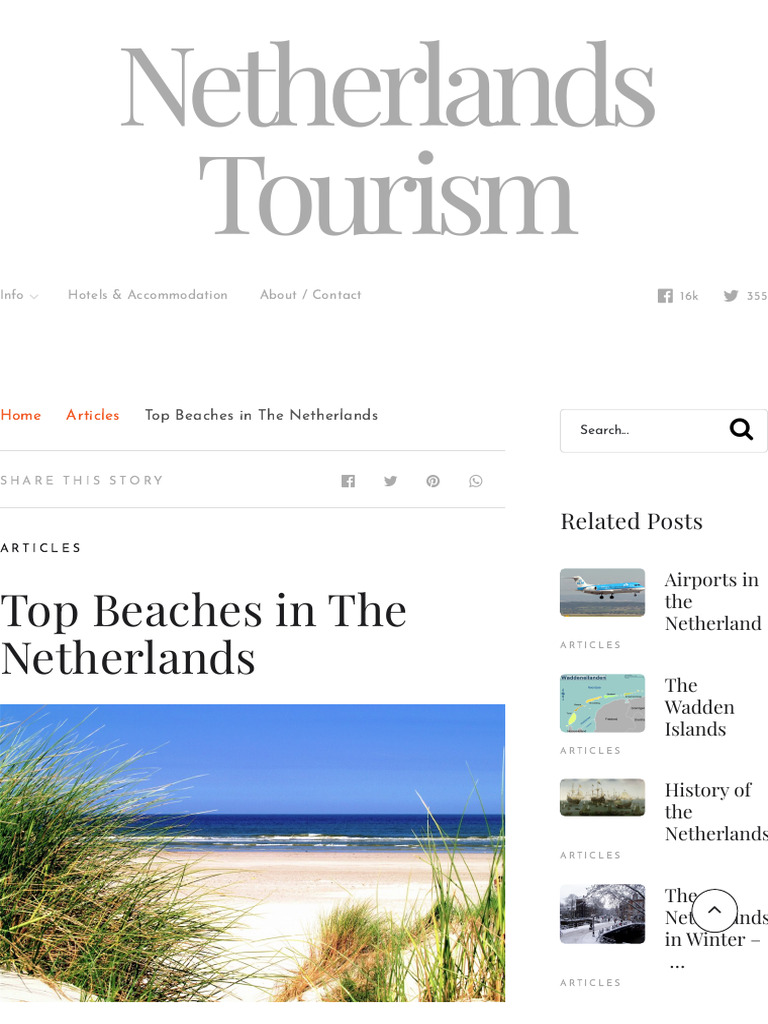 Top Beaches in The Netherlands - Netherlands Tourism | PDF | Beach
