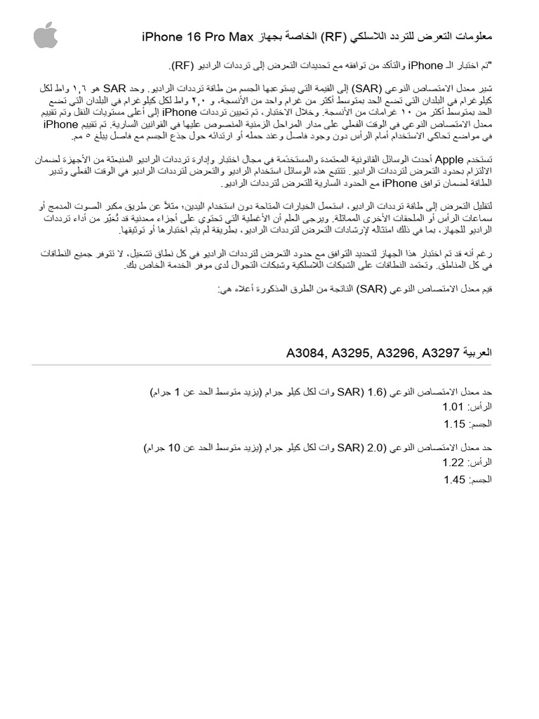 RFExposure - Iphone 16 Pro Max | PDF