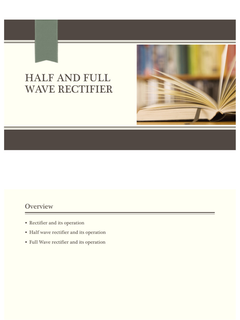 Half And Full Wave Rectifier Pdf Rectifier Diode