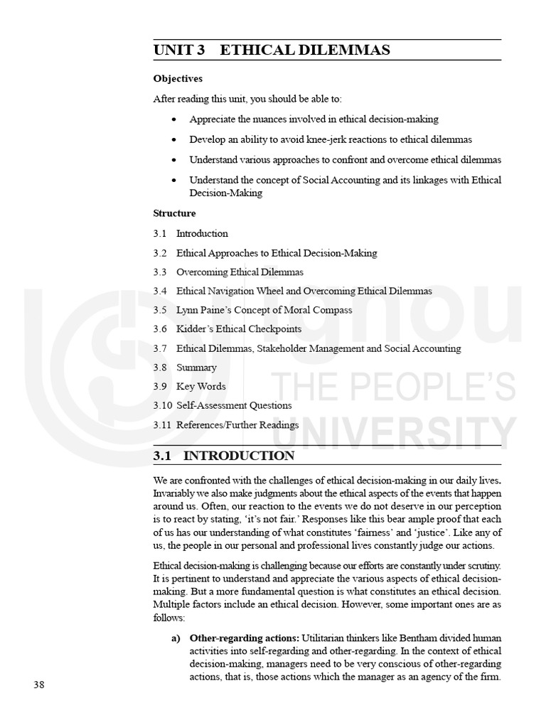 Unit-3 | PDF | Morality | Decision Making