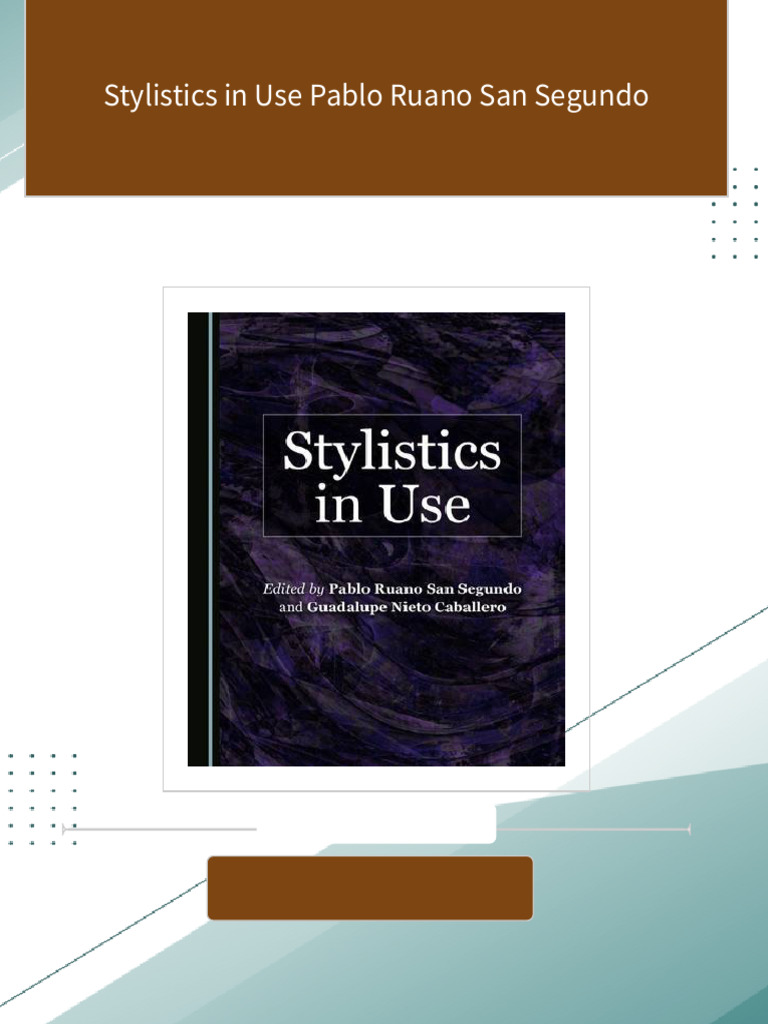 Where can buy Stylistics in Use Pablo Ruano San Segundo ebook with ...
