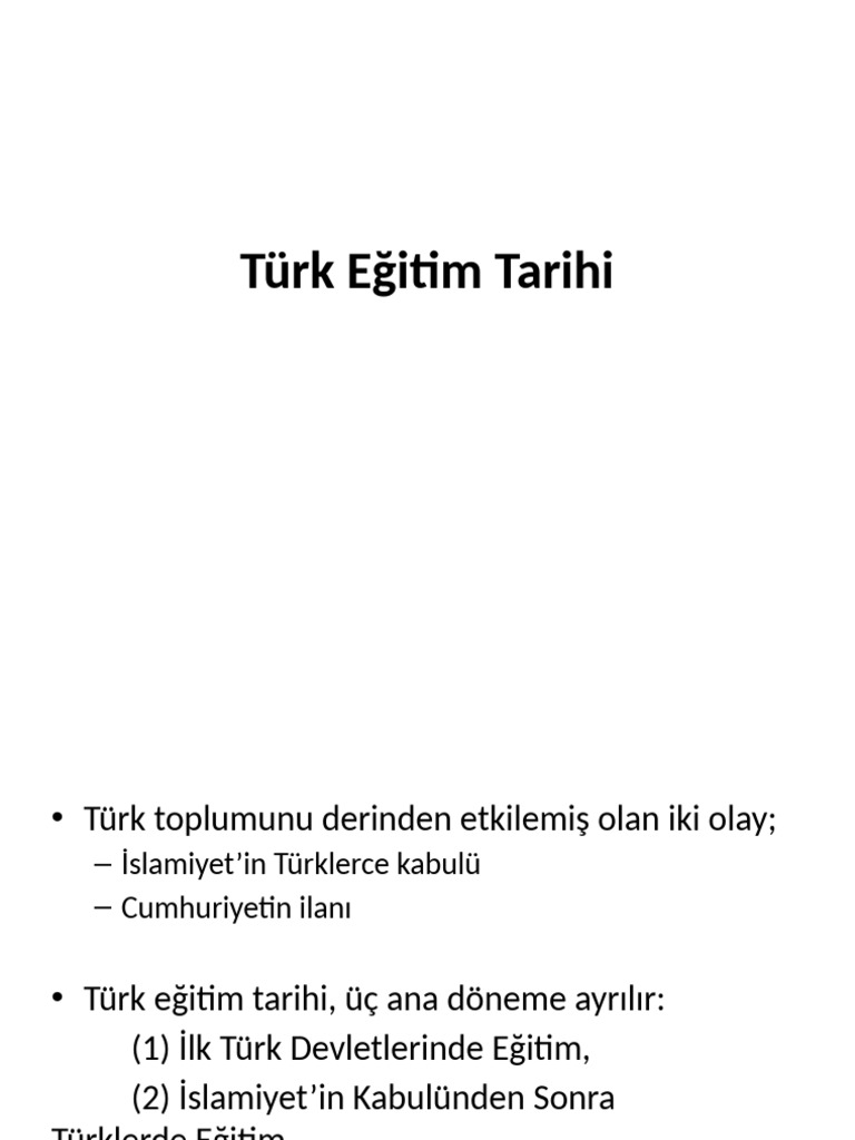 9.1 Türk Eğitim Tarihi | PDF