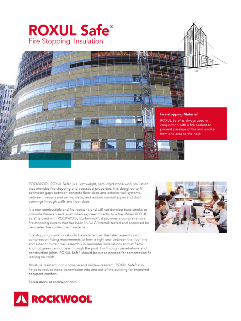 ROXUL Safe® Fire Safing Insulation - Data Sheet | PDF | Wall | Building ...