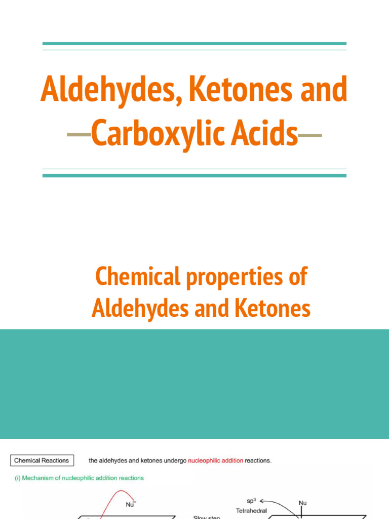 Aldehydes, Ketones and Acids Part 2 | PDF