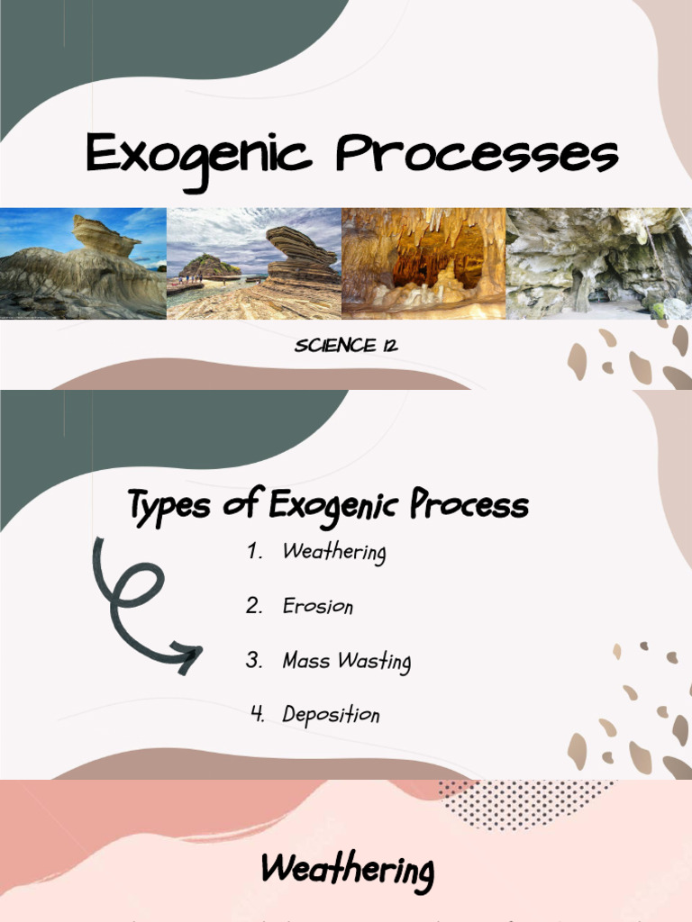 Sci12 Lec6 Exogenic Processes | PDF