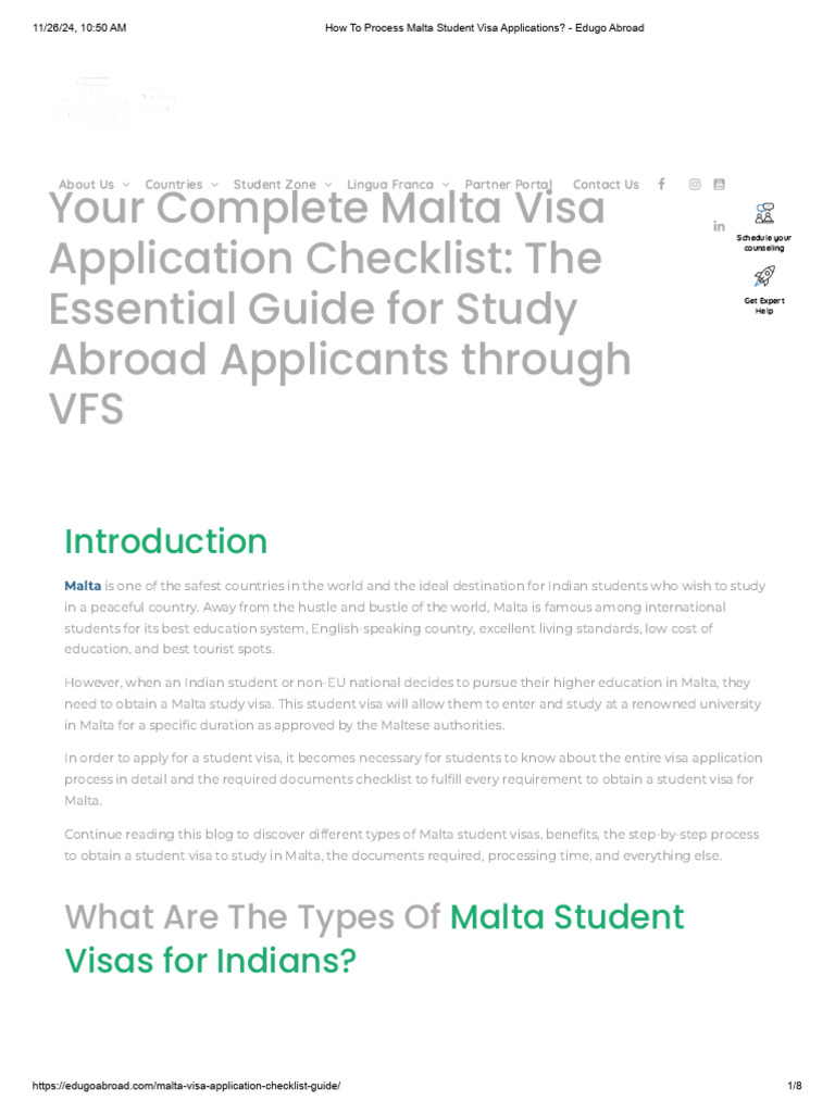 How To Process Malta Student Visa Applications | PDF | Travel Visa ...