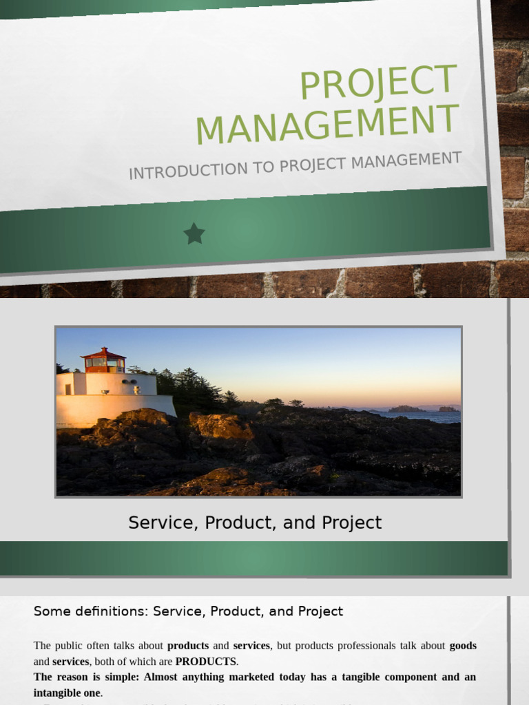 Project Management - GM PART 1 - Introduction To Project Management ...