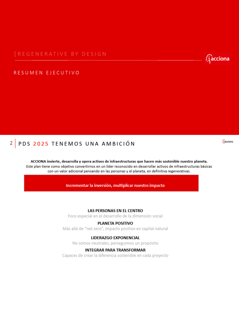pds-2025 (ACCIONA) | PDF | Agua | Economía baja en carbono