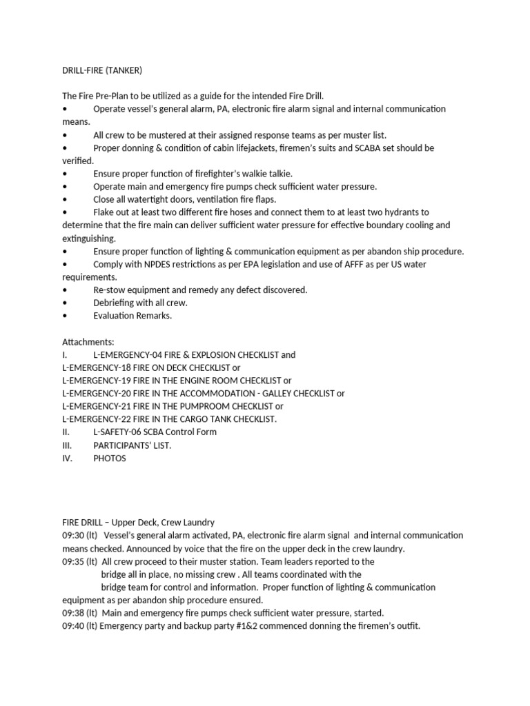 1 FIre Drill Text | PDF | Firefighter | Fires
