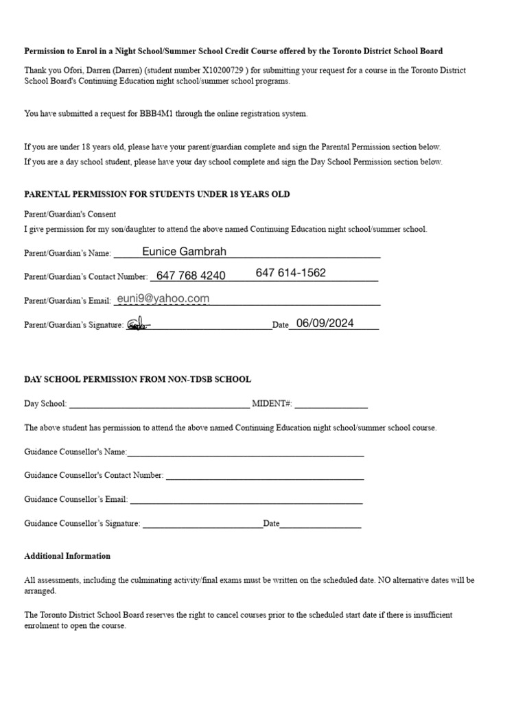 ParentGuardian Consent Form | PDF