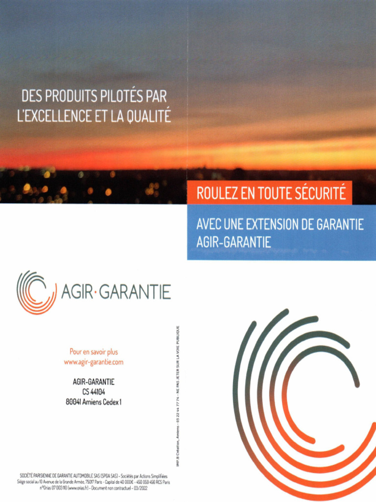 Garanties Agir 2023 | PDF