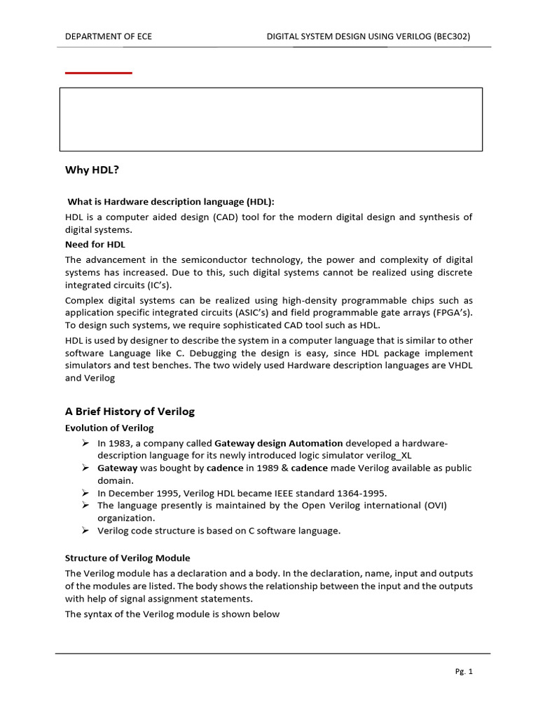 Module 4 | PDF | Hardware Description Language | Vhdl