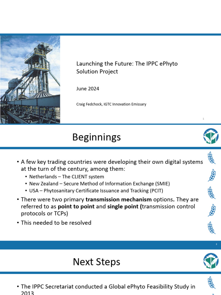 IPPC ePhyto Presentation | PDF | Computing