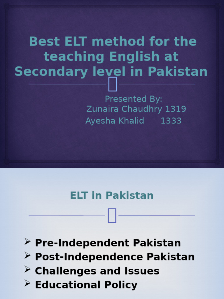 ELTL Presentation | PDF