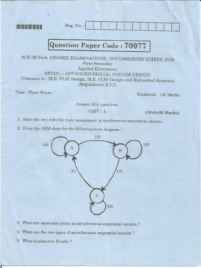 Anna University AP 5151-Advanced Digital System design | PDF