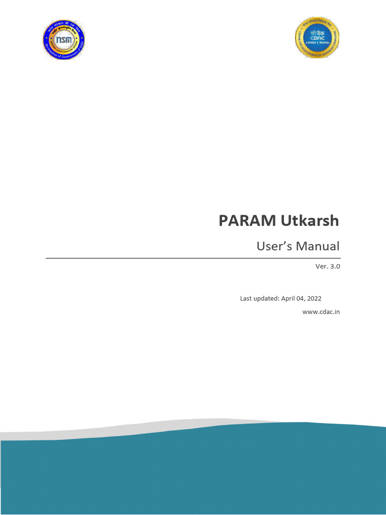 PARAM Utkarsh User Manual-V3.0-1 | PDF | Graphics Processing Unit | Computer Network