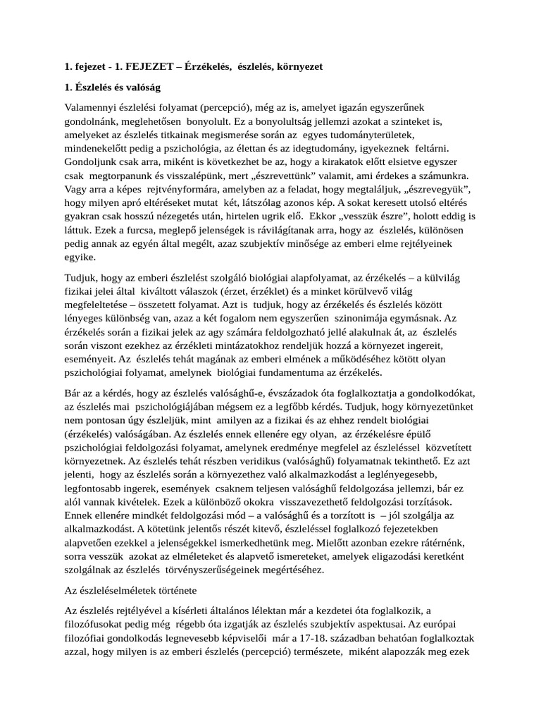 Csépe 1 Észlelés | PDF