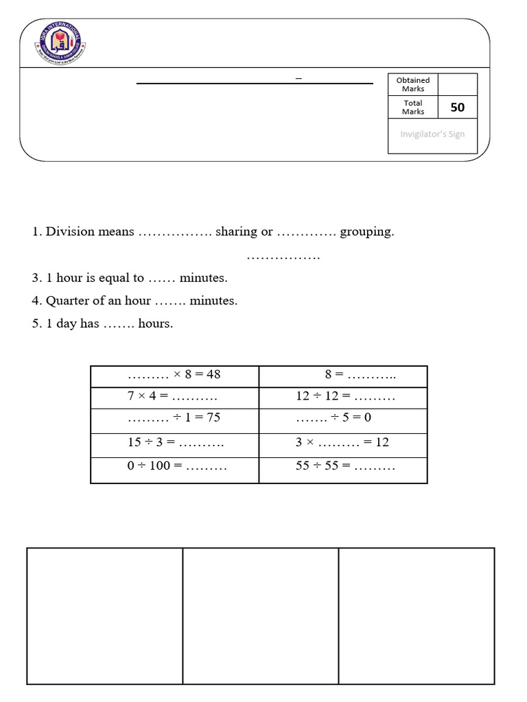 QP Format 2ND Class Maths FA-2 - | PDF | Number Theory | Elementary Mathematics